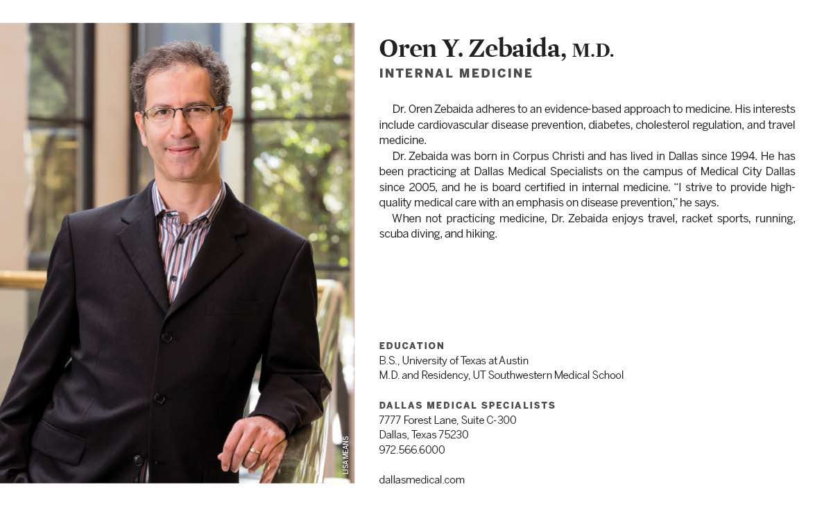 Oren Y. Zebaida, M.D. - Internal Medicine - Dallas | D Magazine Directories