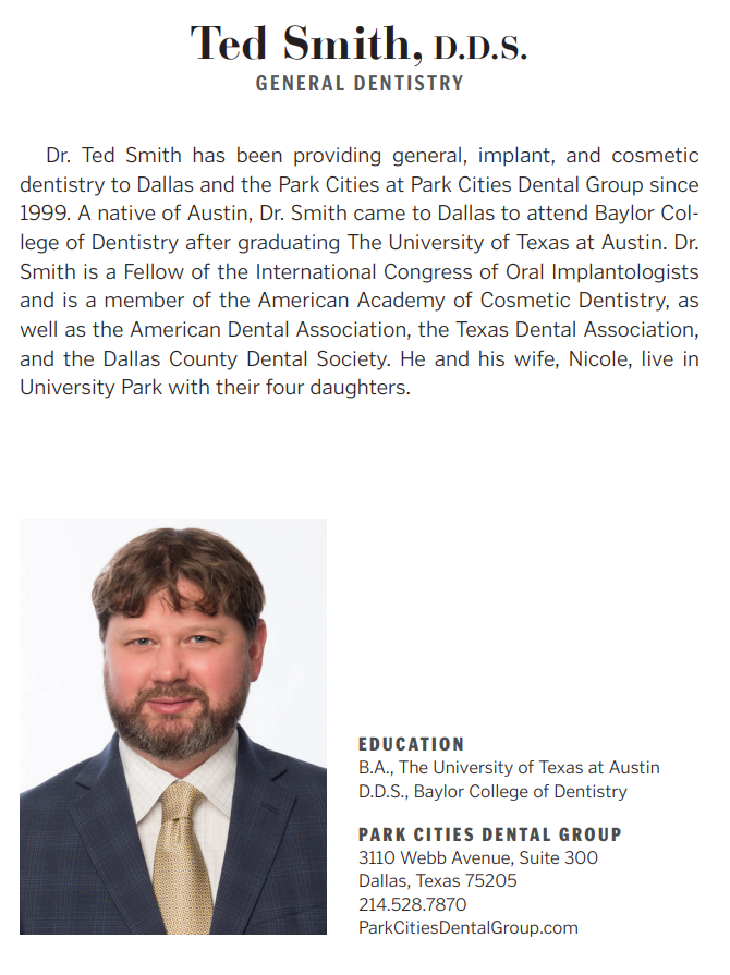 Ted W. Smith, D.D.S. - General-Family Dentistry - Dallas | D Magazine Directories