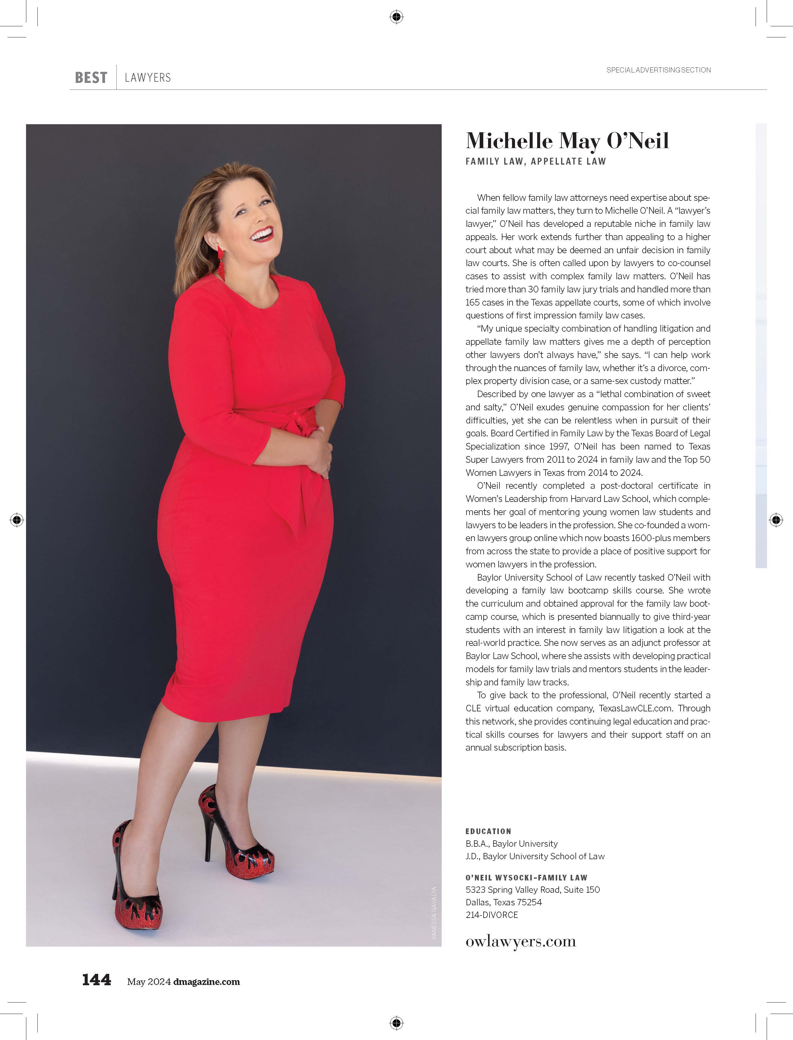 Michelle O’Neil - Family Law - Dallas | D Magazine Directories