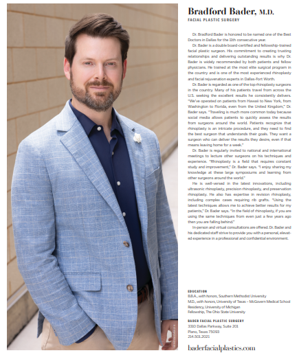 Bradford A. Bader, M.D. - Plastic-Cosmetic Surgery - Plano | D Magazine ...