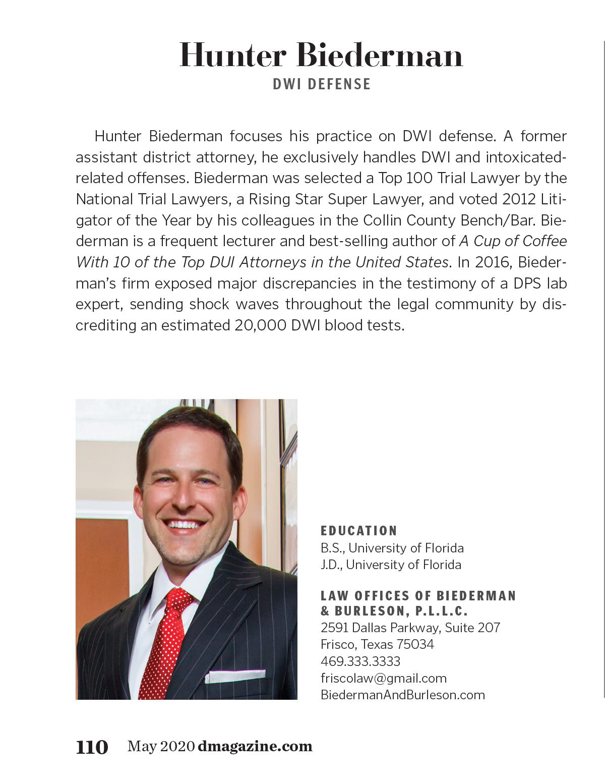Hunter Biederman - Criminal Defense: General - Frisco | D Magazine ...