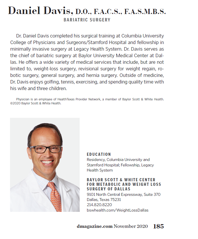 Daniel G. Davis, D.O., F.A.C.S, F.A.S.M.B.S. - Bariatric Surgery ...